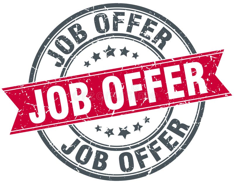 Job Offer Round Grunge Stamp Stock Vector - Illustration of retro ...
