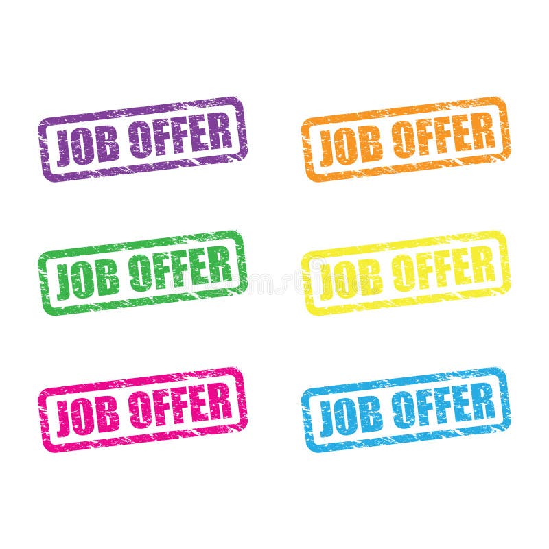 Job offer stamp stock vector. Illustration of stamp, rubber - 85284622