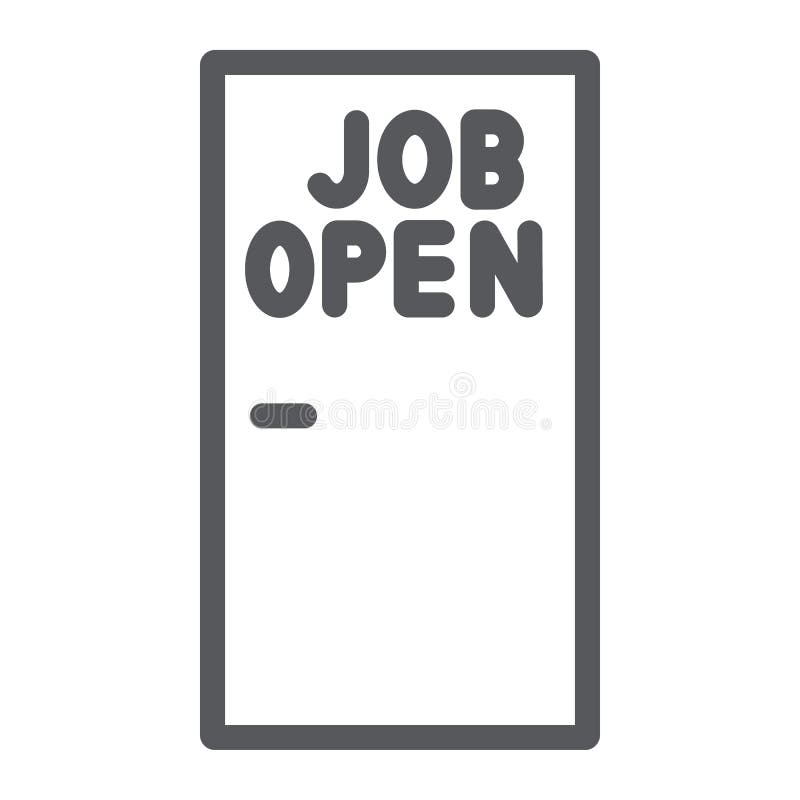 Job Opening Glyph Icon, Work and Recruiting, Job Offer Sign, Vector ...