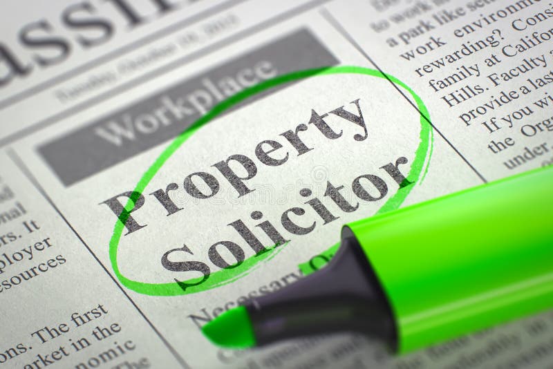 Job Opening Property Solicitor. 3D. Stock Photo - Image of conveyancing ...