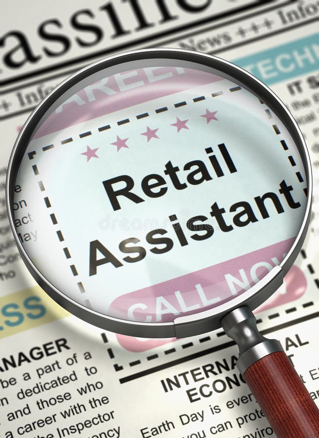 Job Opening Retail Assistant 3d Imagen de archivo - Imagen de rinda ...