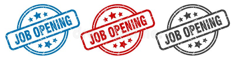 Job Opening Stamp. Job Opening Round Isolated Sign Stock Vector ...