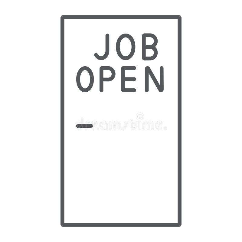 Job Opening Glyph Icon, Work and Recruiting, Job Offer Sign, Vector ...