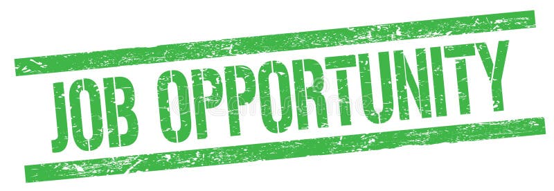JOB OPPORTUNITY Text on Green Grungy Rectangle Stamp Stock Illustration ...