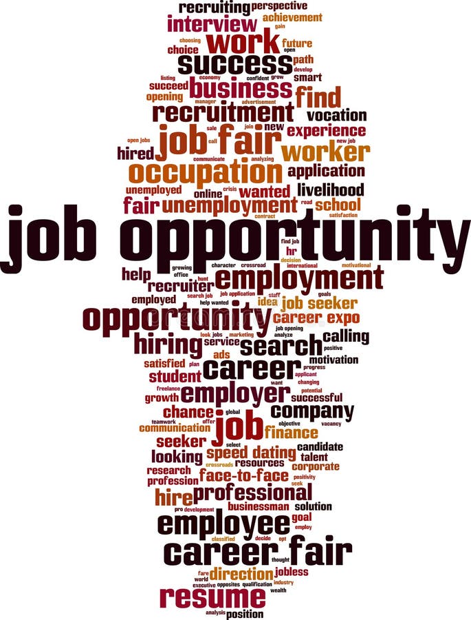 Job opportunity word cloud stock vector. Illustration of company ...