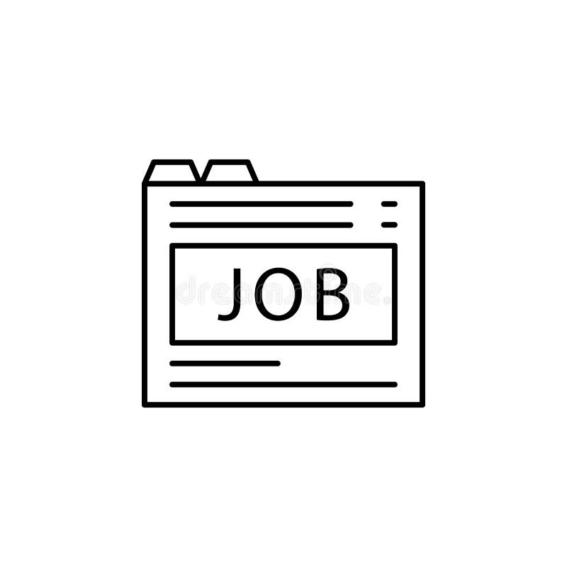 Job, Portfolio, Files, Folder Icon. Element of Human Resources for ...