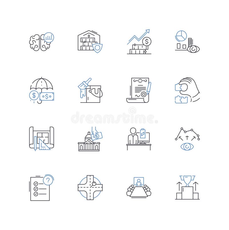 Job Practices Line Icons Collection. Innovation, Efficiency ...