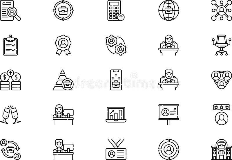 Job Promotion Icons Collection is a Vector Illustration with Editable ...