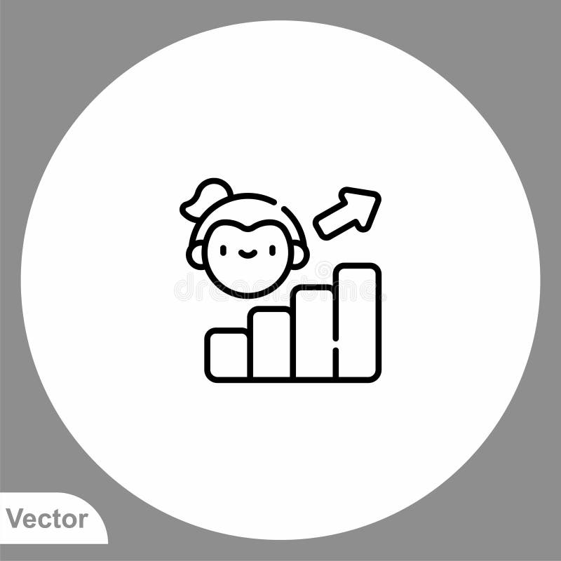 Job Promotion Vector Icon Sign Symbol Stock Vector - Illustration of ...