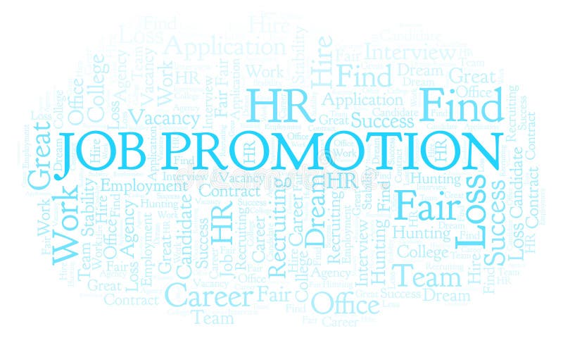Job Promotion word cloud. stock illustration. Illustration of promotion ...