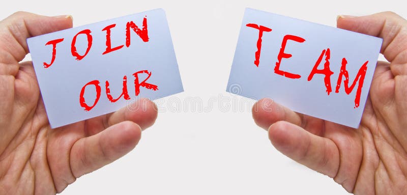 Job Recruiting Advertisement Represented by `JOIN OUR TEAM` Texts Stock ...