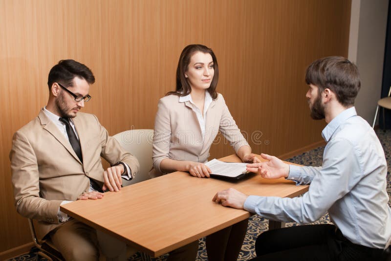 Job recruitment interview stock photo. Image of resume - 89890484
