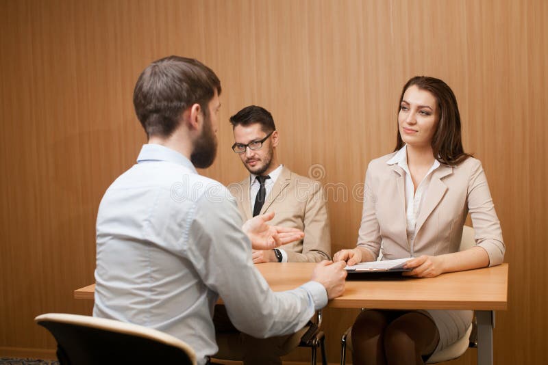 Job recruitment interview stock photo. Image of resume - 89890488