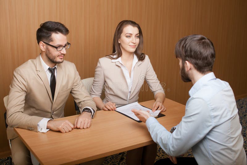 Job recruitment interview stock photo. Image of apprentice - 89890622