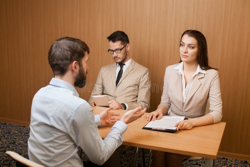 Job recruitment interview stock photo. Image of colleague - 89890726