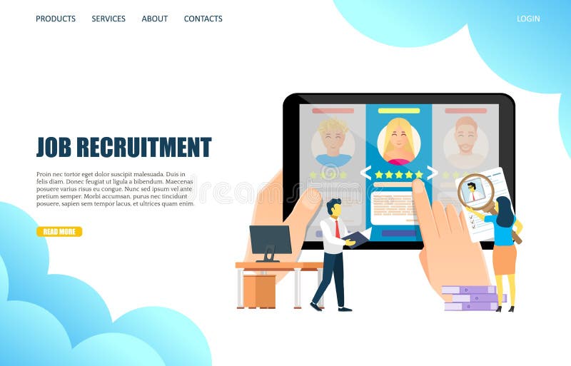 Job Recruitment Vector Website Landing Page Design Template Stock ... Job Recruitment Vector Website Landing Page Design Template Stock ...