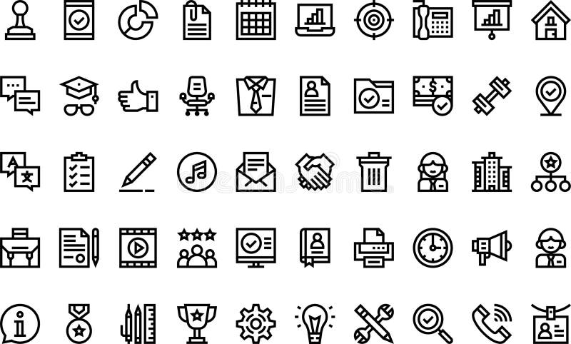 Job Resume Icons High-Quality Vector Icons Collection with Editable ...