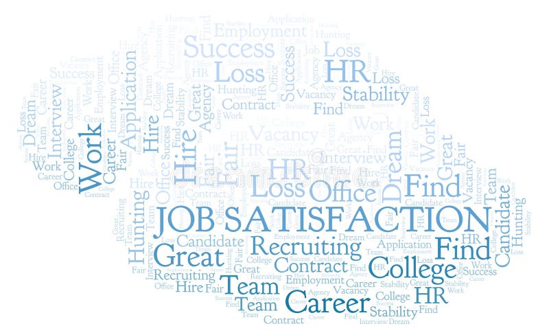 Job Satisfaction Word Cloud. Stock Illustration - Illustration of ...