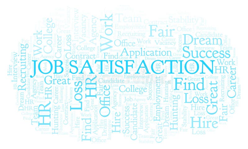 Job Satisfaction Word Cloud. Stock Illustration - Illustration of ...