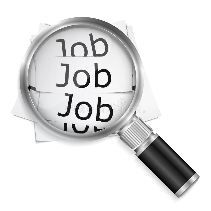 Job Search stock vector. Illustration of white, vector - 27162662