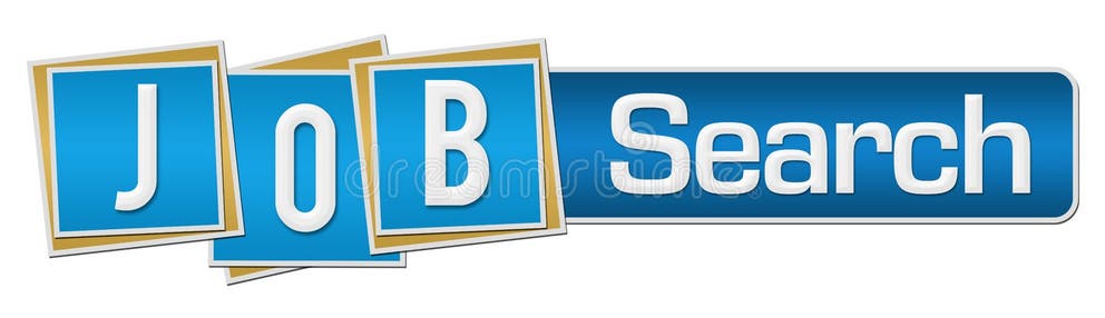 Job Search Blue Blocks Bar ilustração stock. Ilustração de vacâncias ...