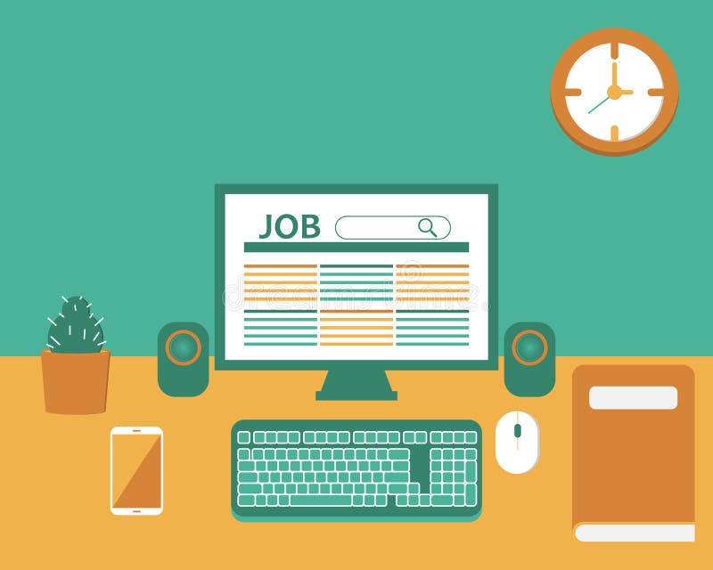 Job Search As I Need Job so Badly Vector Stock Vector - Illustration of ...