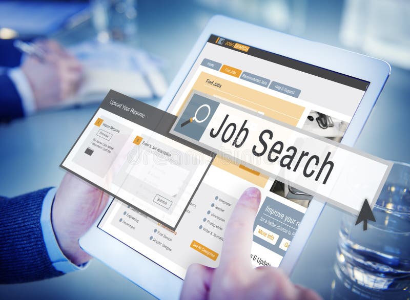 Job Search Human Resources Recruitment Career Concept Stock Image ...