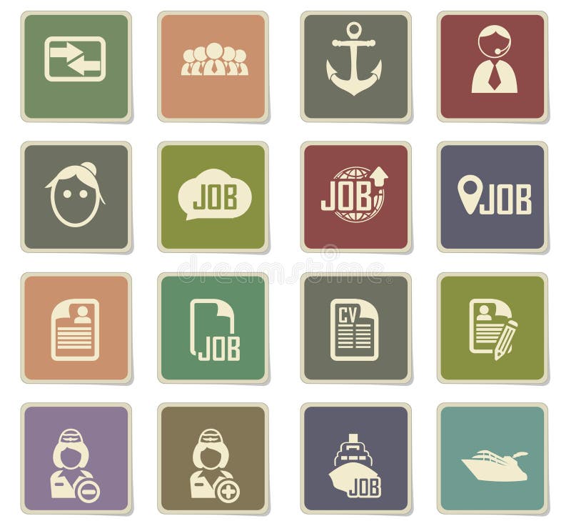 Job search icon set stock illustration. Illustration of people - 89865943