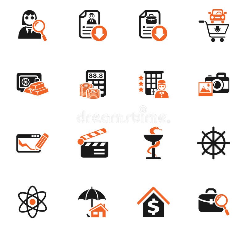 Job search icon set stock illustration. Illustration of show - 88287558