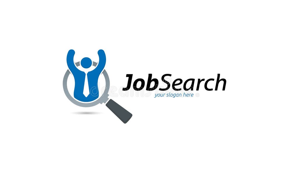 Job Search Logo ilustração stock. Ilustração de ampliar - 90550431