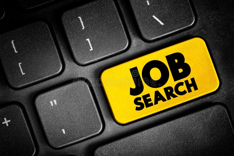 Job Search Text Concept Button on Keyboard for Presentations and ...