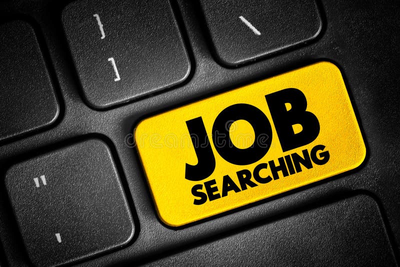Job Searching Text Button on Keyboard, Concept Background Stock Photo ...