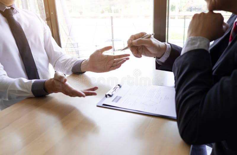 Job Seeker Talking and Presentation about Himself with Interview ...