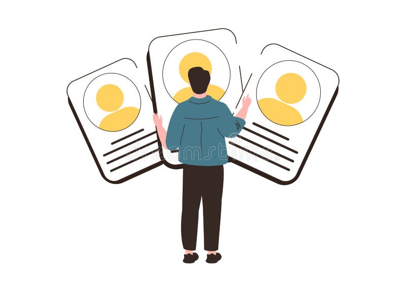 Job Seekers Abstract Concept Vector Illustration. Flat Vector ...