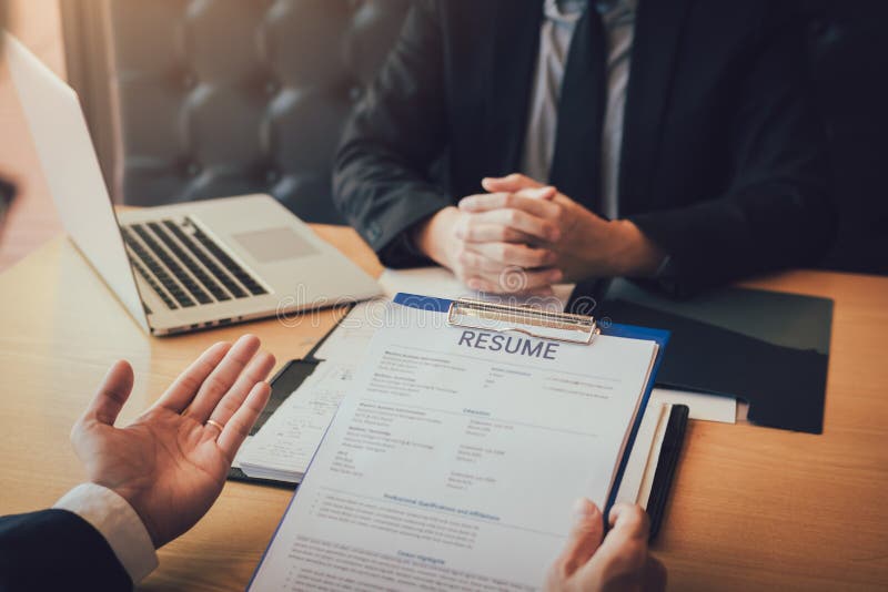 Job Seekers are Talking To Job Interviewers and Explain about Their ...