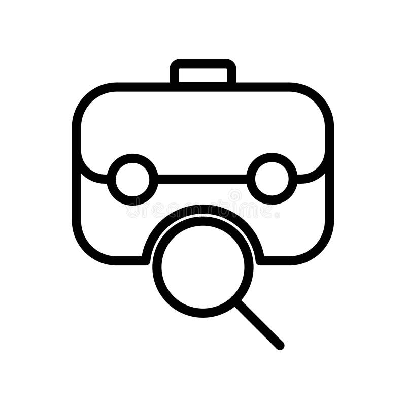 Job Seeking Icon Design in Filled and Outlined Style Stock Vector ...