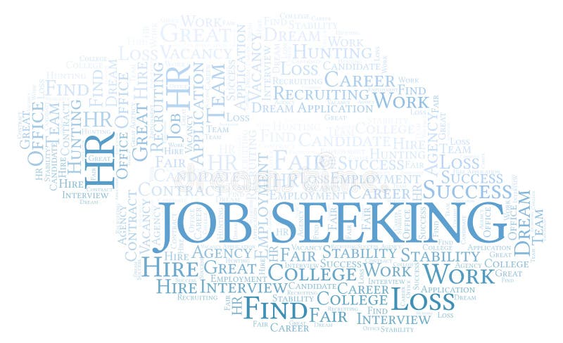 Job Seeking - Red Text on the Watch Face. 3D Illustration. Stock ...