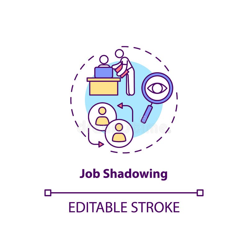 Job shadowing concept icon stock vector. Illustration of vector - 208078340