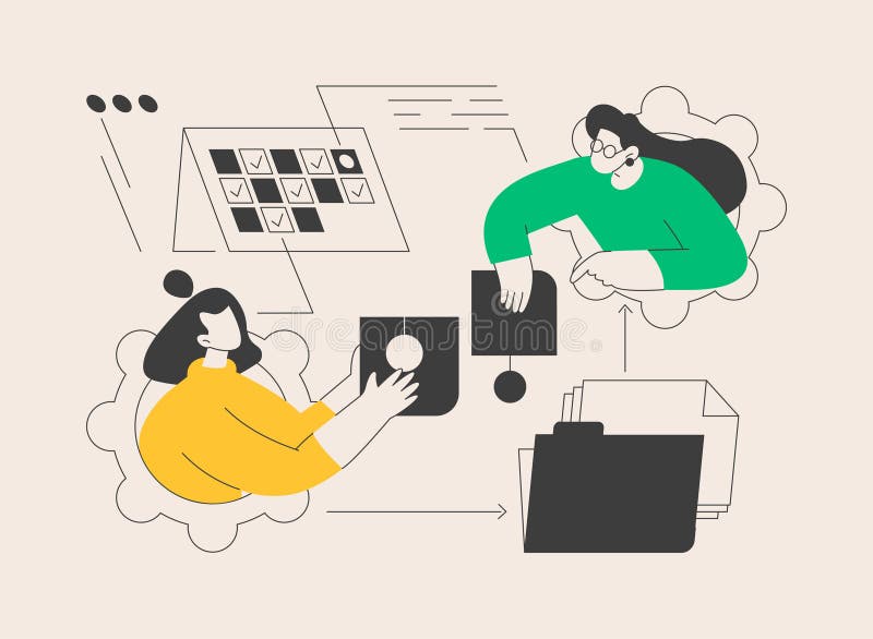 Job Sharing Abstract Concept Vector Illustration. Stock Vector ...