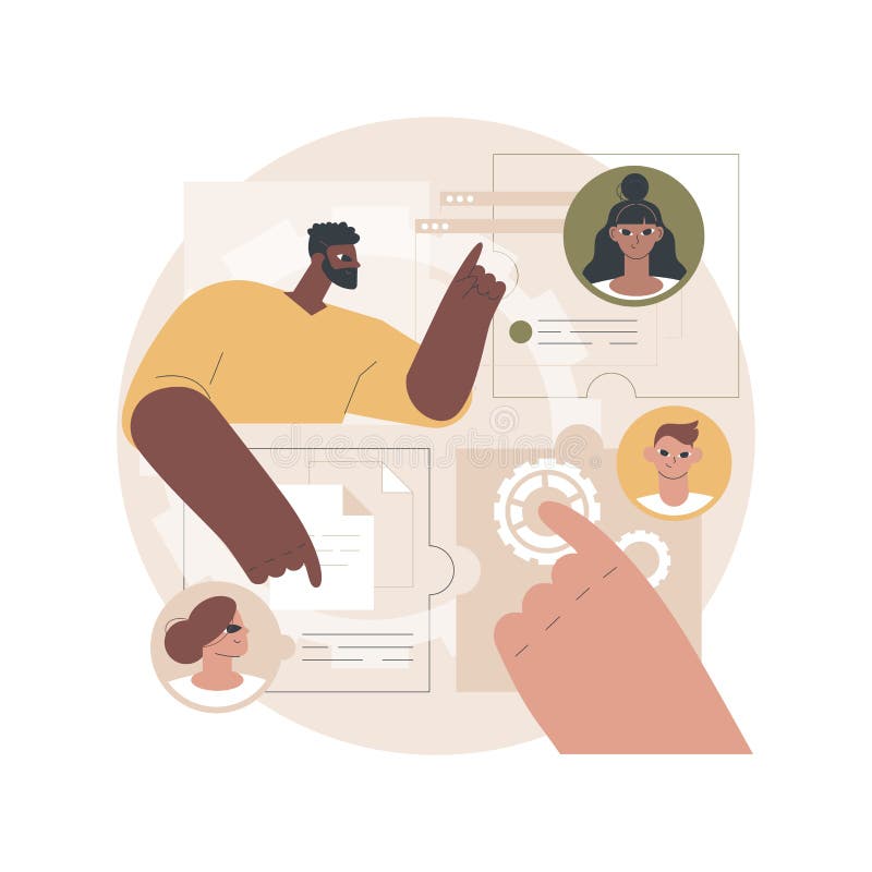 Job Sharing Abstract Concept Vector Illustration. Stock Vector ...