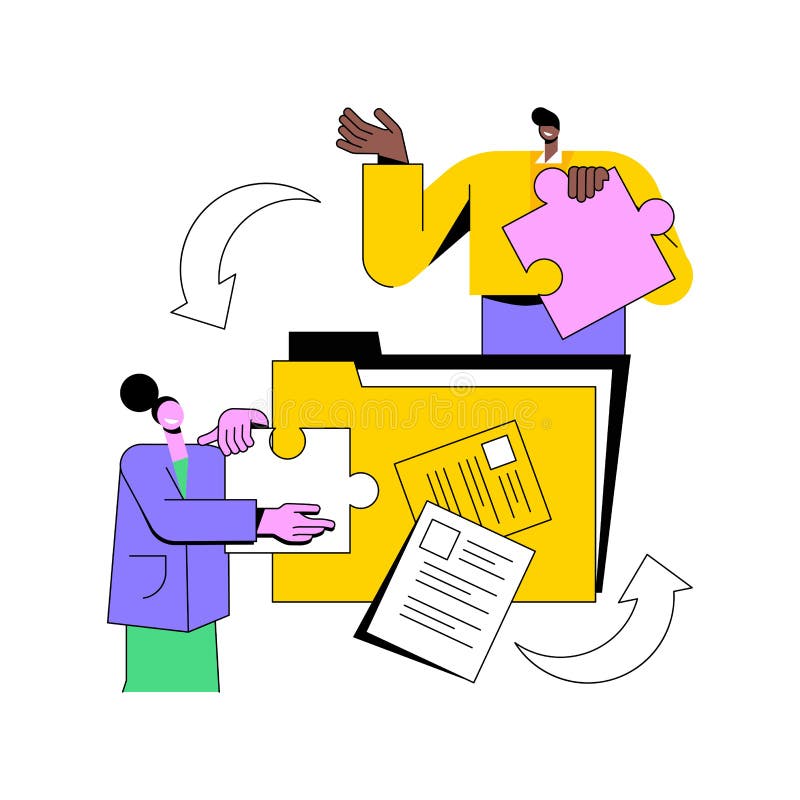 Job Sharing Abstract Concept Vector Illustration. Stock Vector ...