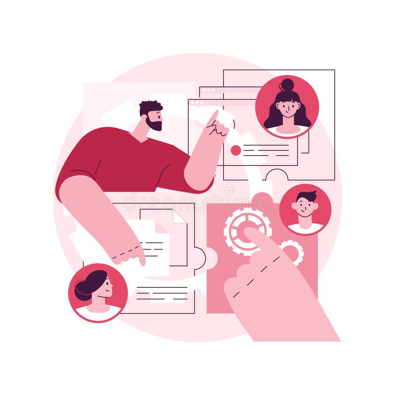 Job Sharing Abstract Concept Vector Illustration. Stock Vector ...