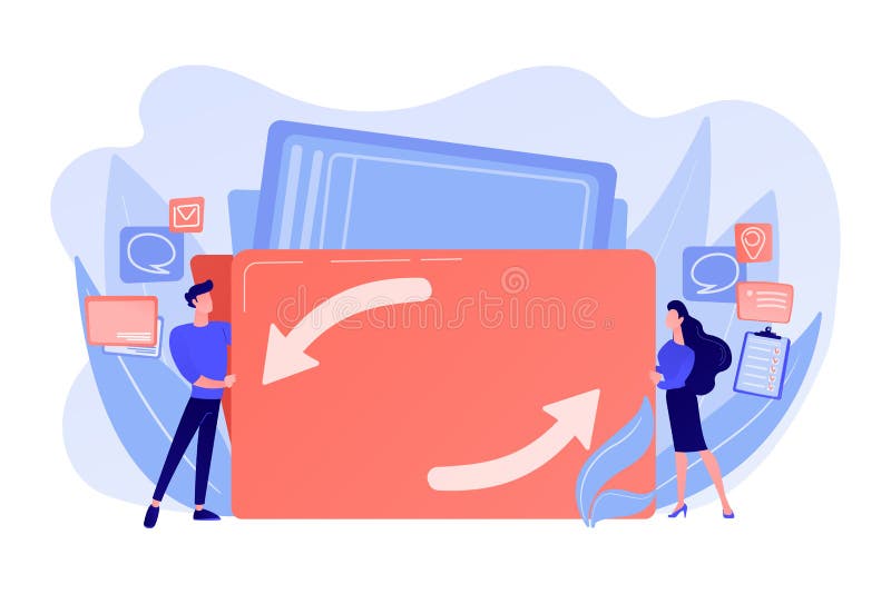 Job Sharing Concept Vector Illustration Stock Vector - Illustration of ...