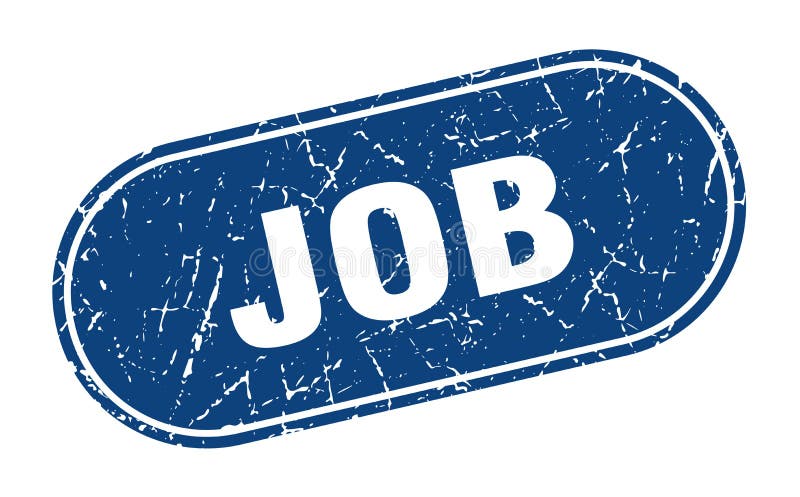 Job sign. job grunge stamp stock vector. Illustration of blue - 180326173