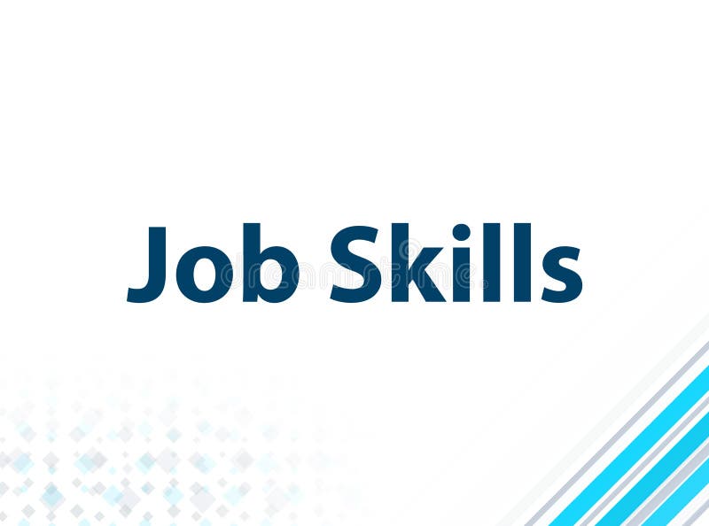 Job Skills Modern Flat Design Blue Abstract Background Stock ...