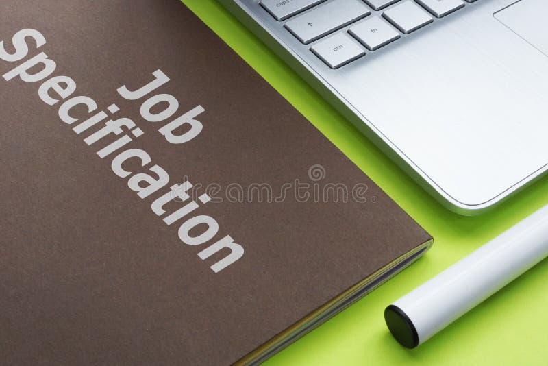Job Specification is Shown on the Business Photo Using the Text Stock ...