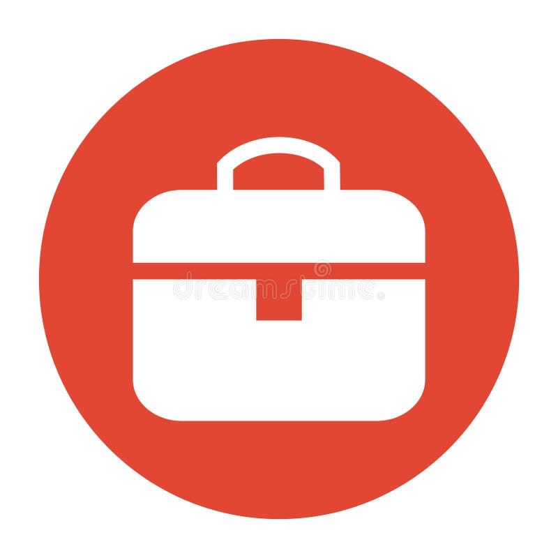 Job Symbol on Red Round Button Stock Illustration - Illustration of ...