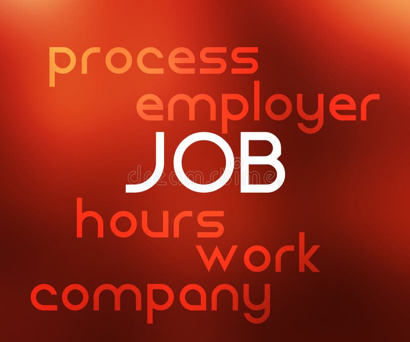 JOB Tag Cloud stock illustration. Illustration of depression - 39009075