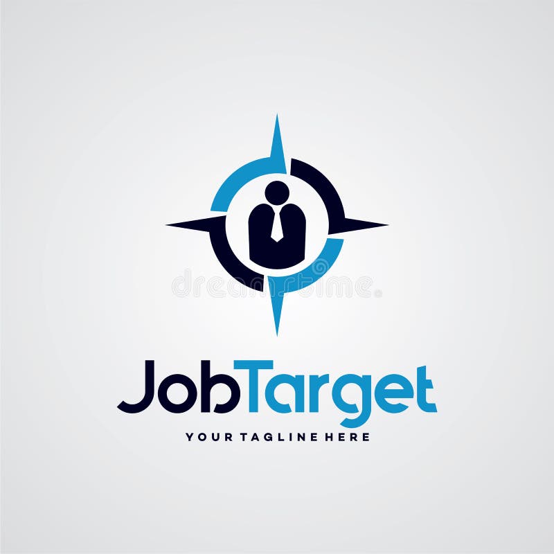 Job Target Logo Design Template Stock Vector - Illustration of business ...