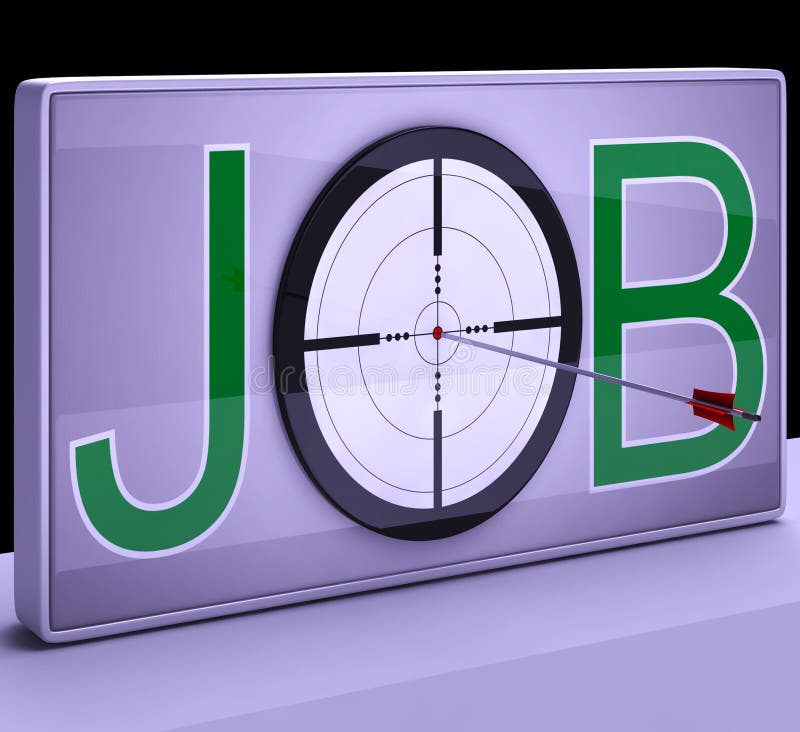 Job Target Shows Employment Occupation-Beroep Stock Illustratie ...
